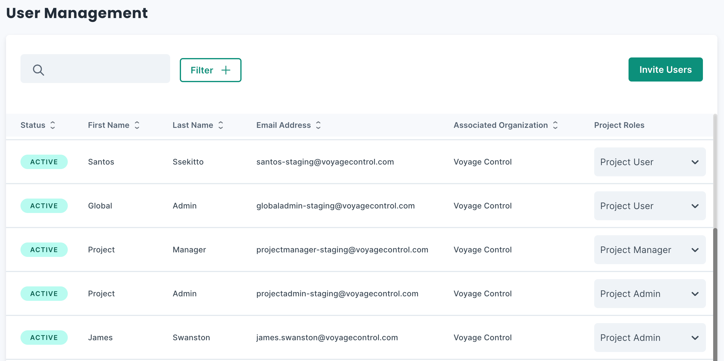 Voyage Control Delivery Support